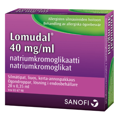 Lomudal 40 mg/ml Silmätipat, Liuos, Kerta-Annospakkaus - Apteekki 360